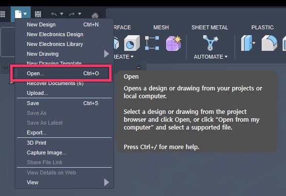 Is it possible to set the default path for open in Fusion