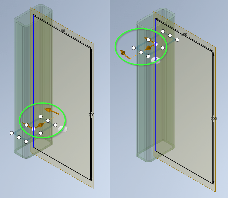 The coordinate system of frame member varies on the same skeleton line when using Inventor Frame ...