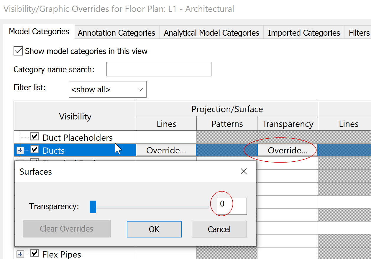Wrong display of "overlapping" supply and return air systems in floor plan view in specific ...