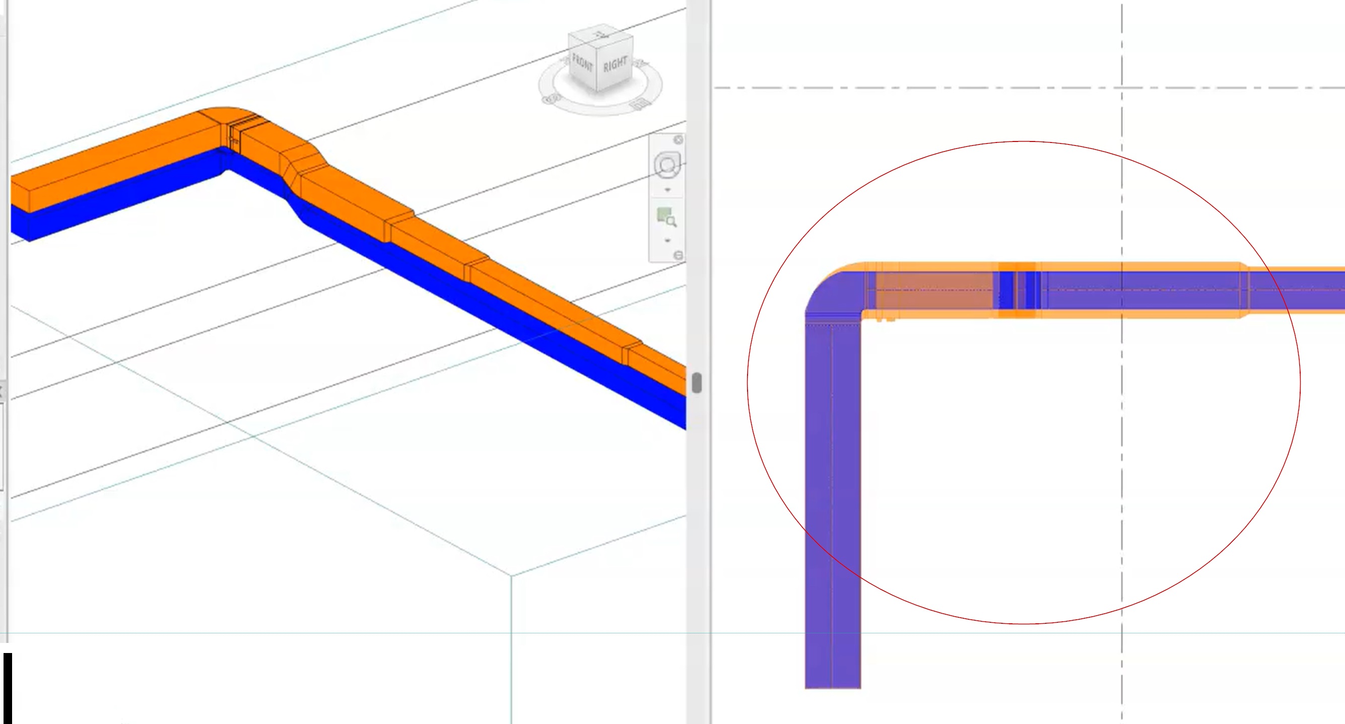 Wrong display of "overlapping" supply and return air systems in floor ...