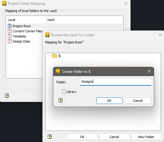 Using a single Inventor Project with Vault