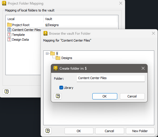 Using a single Inventor Project with Vault