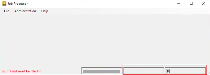启动包含 Vault 的 Job Processor 时显示“错误： 必须填写字段”