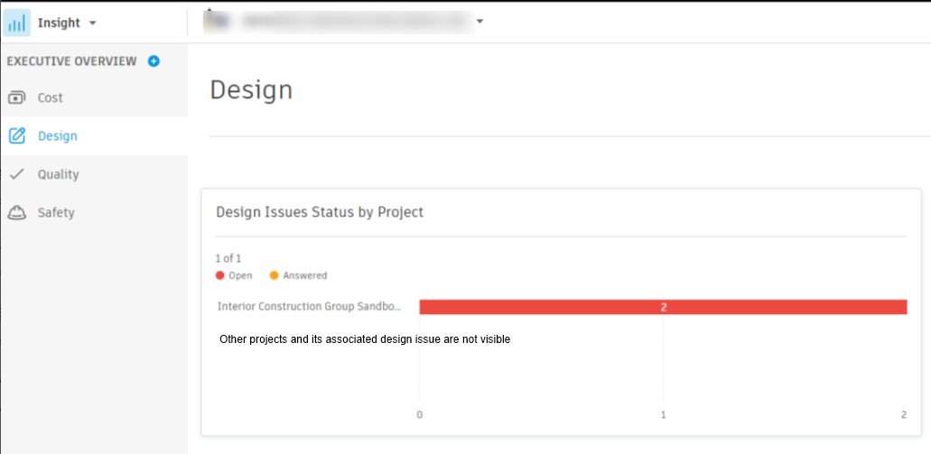 ACC(Autodesk Construction Cloud) 경영진 설계 대시보드에서 설계 문제가 업데이트되지 않음