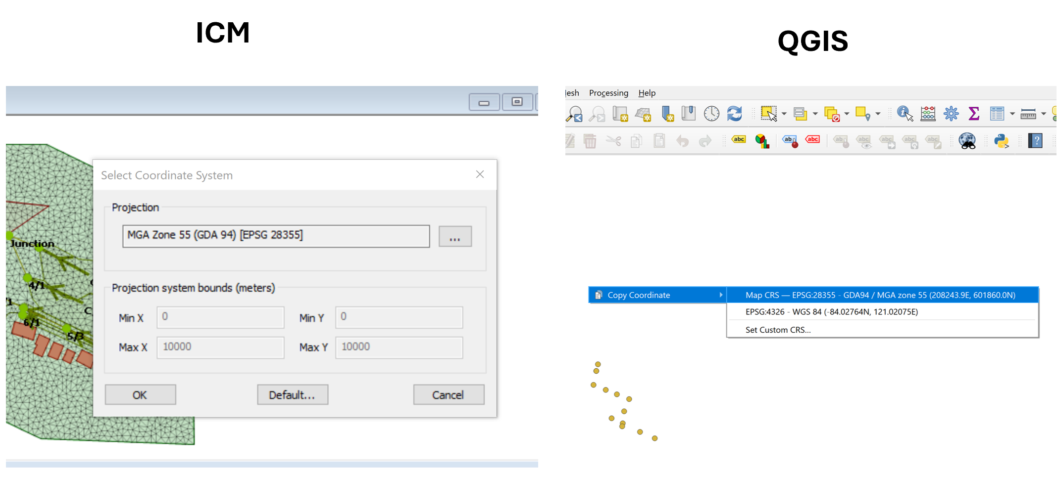 How to check whether a .shp file exported from InfoWorks ICM shows the right coordinate system ...