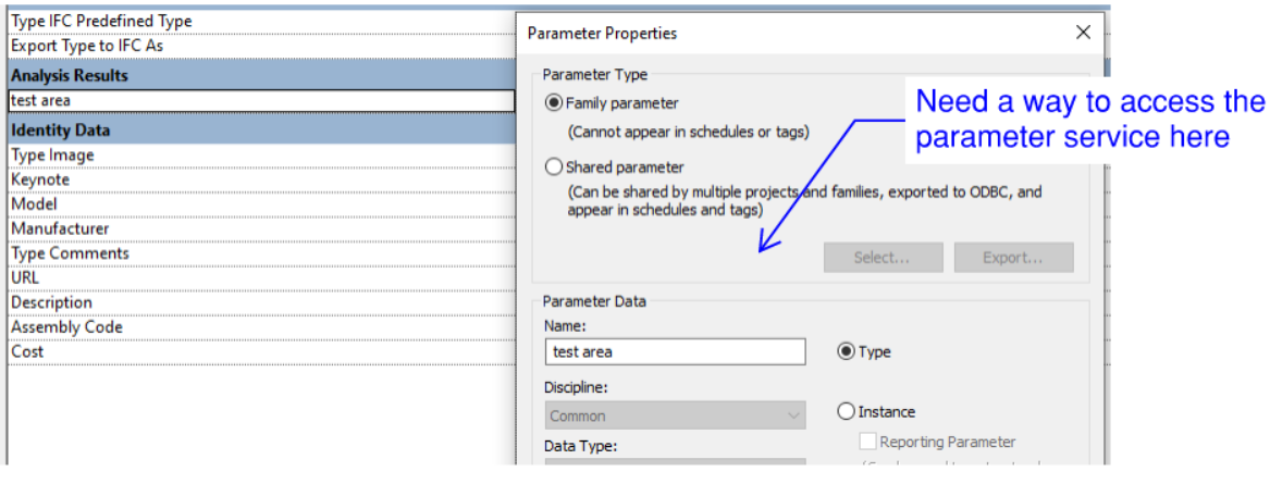 Ability to associate existing Revit family parameters to a shared parameter on ACC Parameter Service
