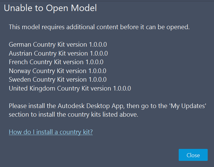 Unable To Open Model Because More Content Is Needed In Infraworks