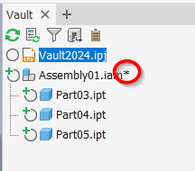 Vault tab recognizes Inventor file as dirty when switching model states ...