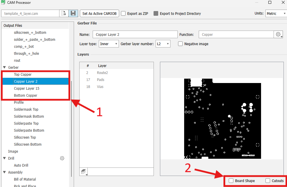 Gerber output does not match the board designed in Fusion Electronics