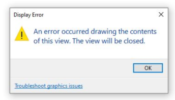 "An error occurred drawing the contents of this view..." when ...