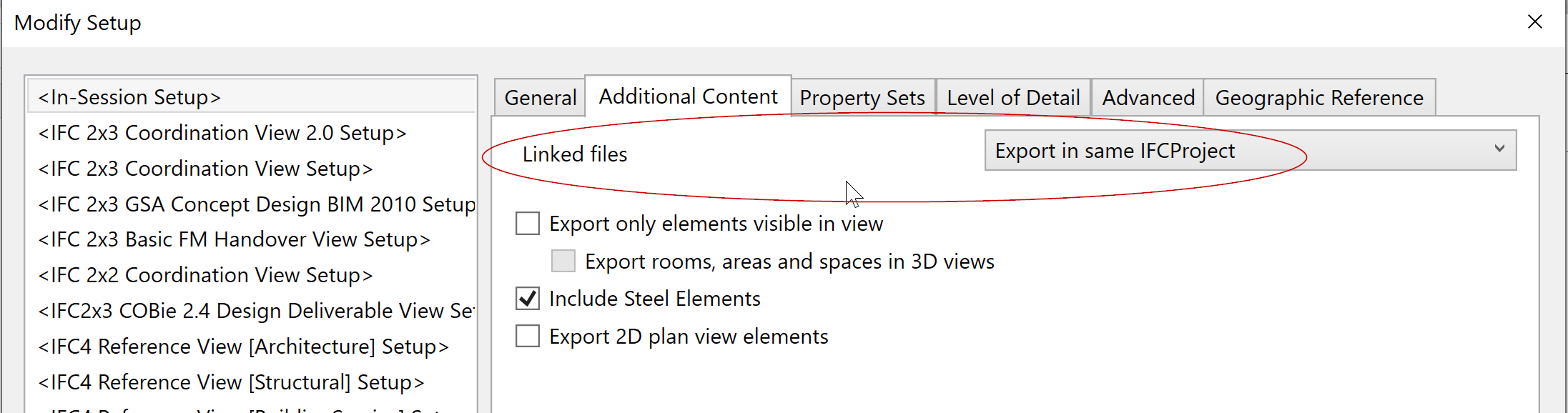 Cannot export specific model to IFC from Revit