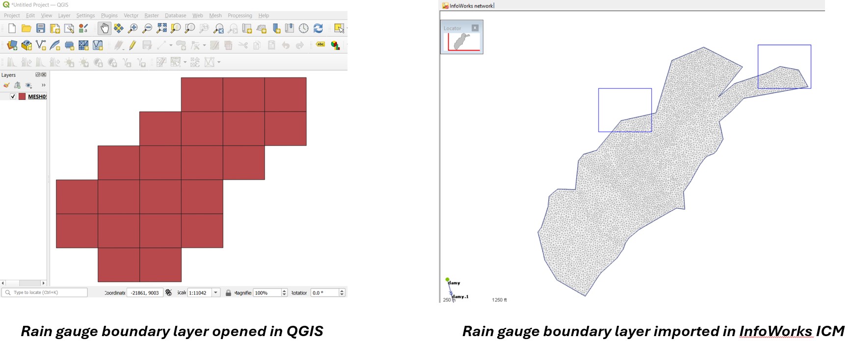 Spatial rain gauge boundary was not fully imported from a shape file into InfoWorks ICM
