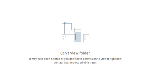 "Can't view folder" appears when trying to access Document Management in BIM 360/Docs in ACC