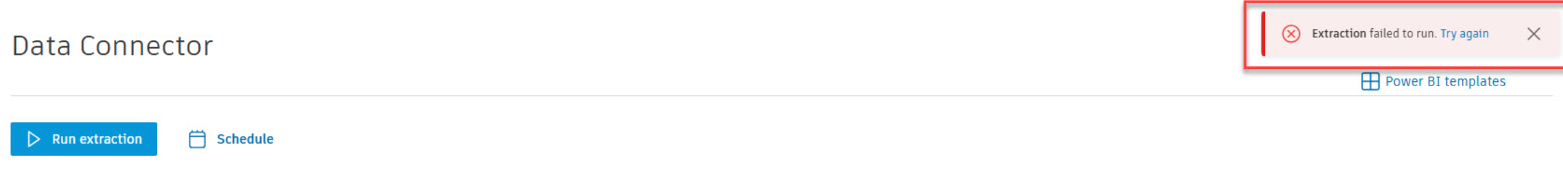 Error Message Extraction Failed To Run When Performing Data Extractions In Acc
