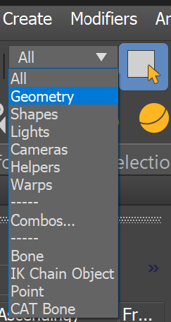 How to create Hotkey for Selection Filters in 3ds Max