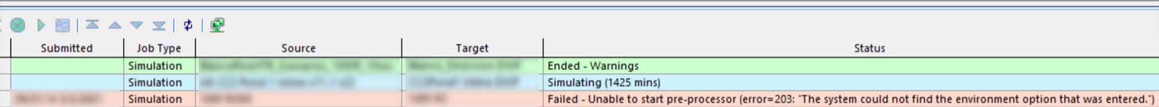 InfoWorks ICM simulation was unable to start pre-processor due to error 203: "The system could ...
