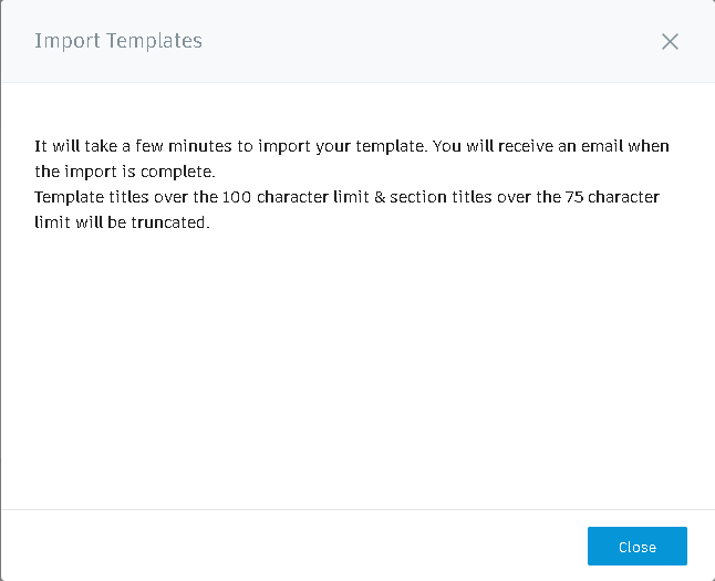 Checklist template is not importing into BIM 360 Field Management