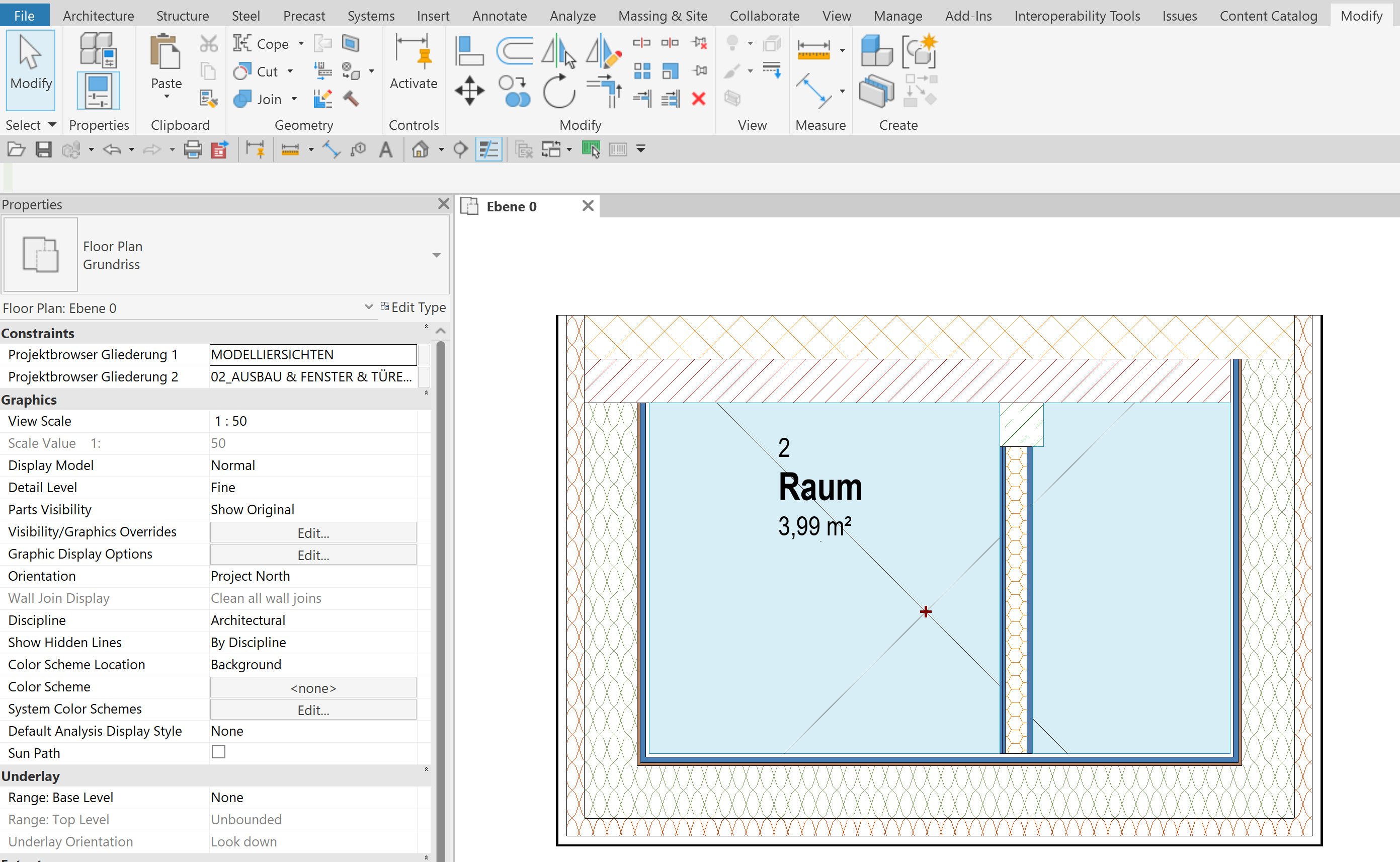 Room boundary of concrete column is not recognized when column is ...