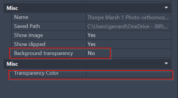 To make specific areas of an image transparent in AutoCAD