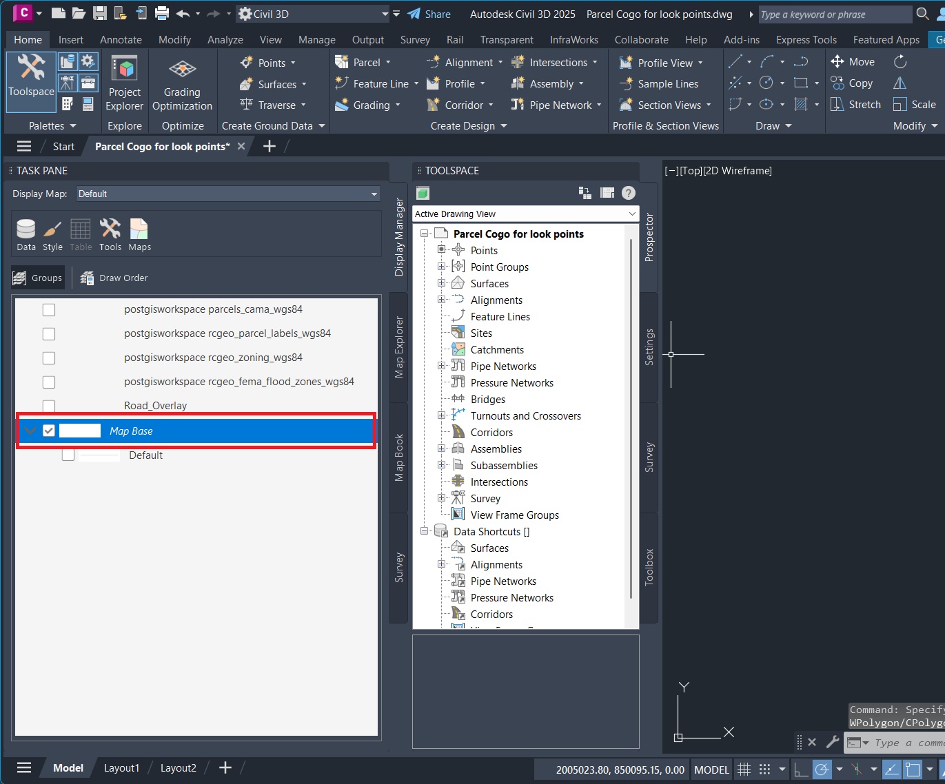 Objects disappear from the drawing after opening it in Civil 3D