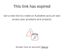 "The link to your invitation has expired or is not valid" message is ...