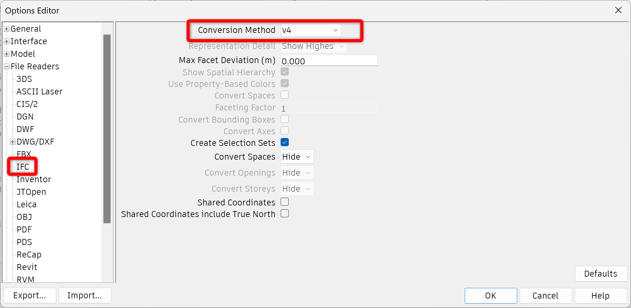 IFC file imported into Navisworks is rotated 90 degrees