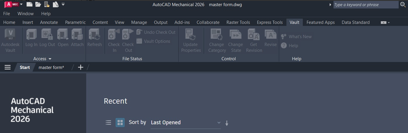 Vault ribbon is blank/missing or buttons are disabled in AutoCAD when try to login to Vault Server