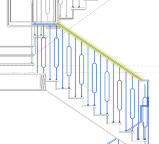 Custom balusters do not meet the top rail in Revit