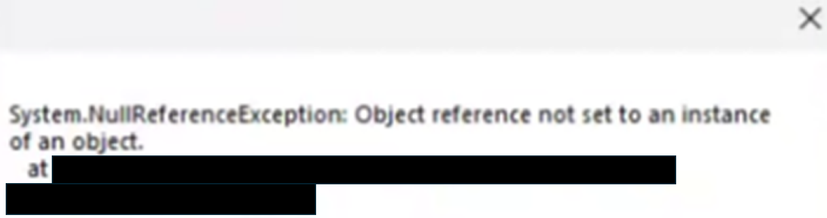 Object reference not set to an instance of an object when launching AutoCAD