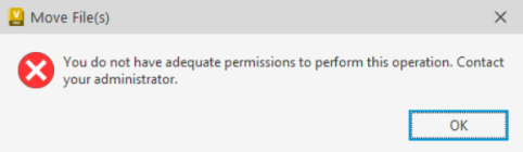 "You do not have adequate permissions to perform this operation" when ...