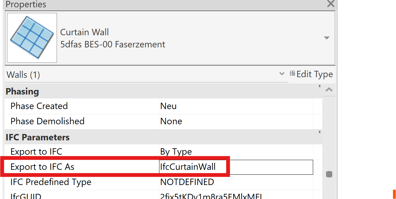 Missing curtain wall elements when exporting to IFC from Revit