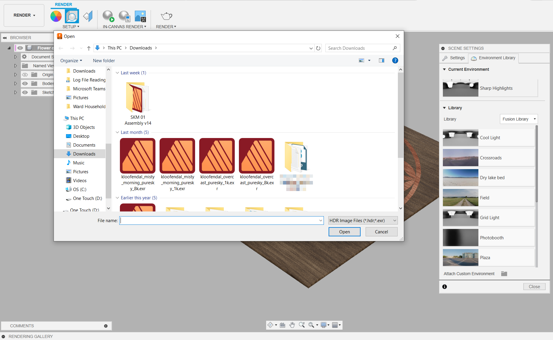 如何在autodesk Fusion中添加自定义渲染环境 