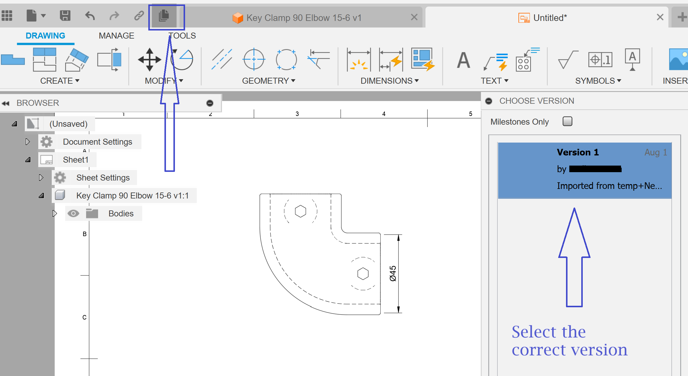 "Update Drawing" button does not update drawings in Autodesk Fusion