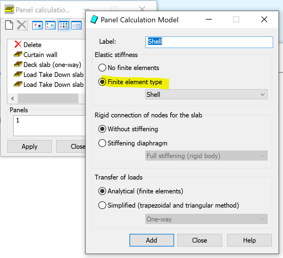What is the underlaying theory for panels simulated with different calculation models in Robot ...