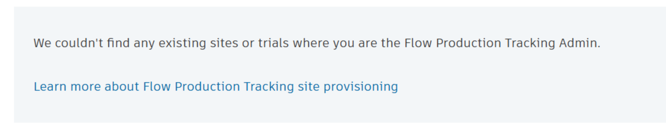 구입한 라이선스를 Flow Production Tracking 사이트에 연결할 수 없습니다.