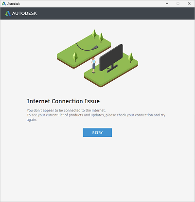 Autodesk Desktop App is showing Internet Connection Error