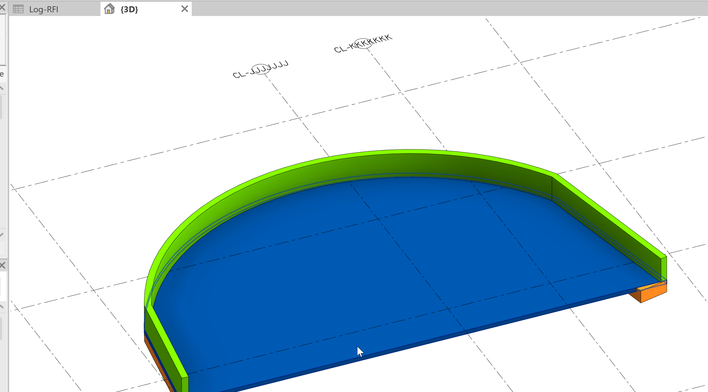 在各种 IFC 查看器中查看 IFC 文件时，从 Revit 导出为 IFC 的曲面模型图元会被镶嵌在一起。