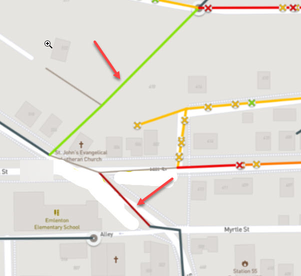 CCTV inspections are not displaying in the map for pipes in Info360 Asset