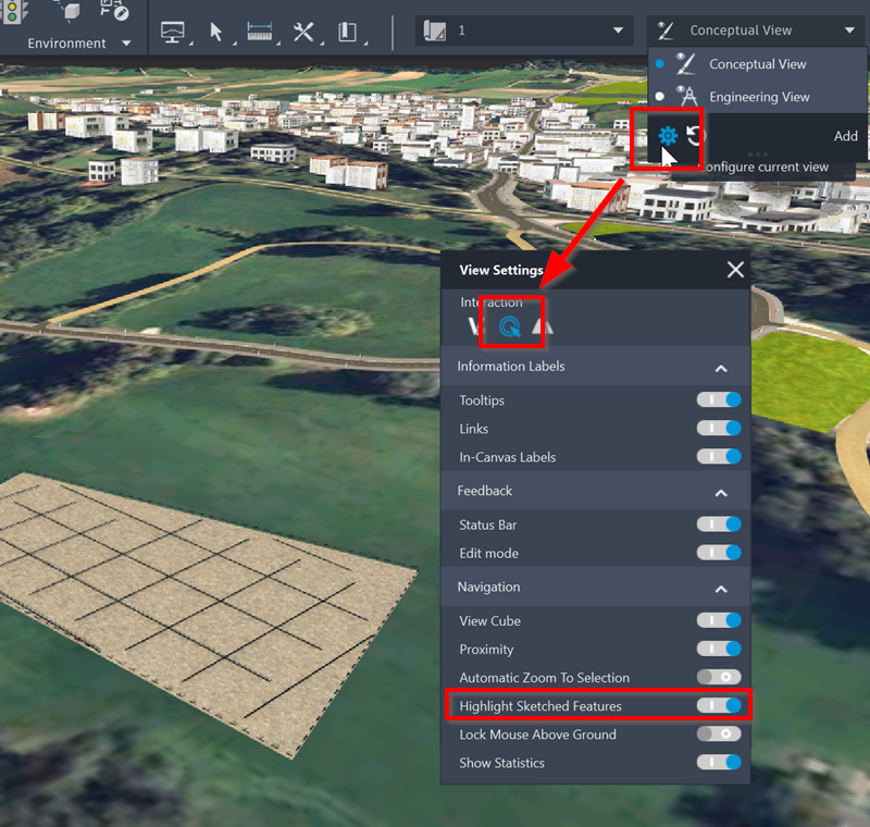 How to turn off the display of a grid on grading areas in InfraWorks