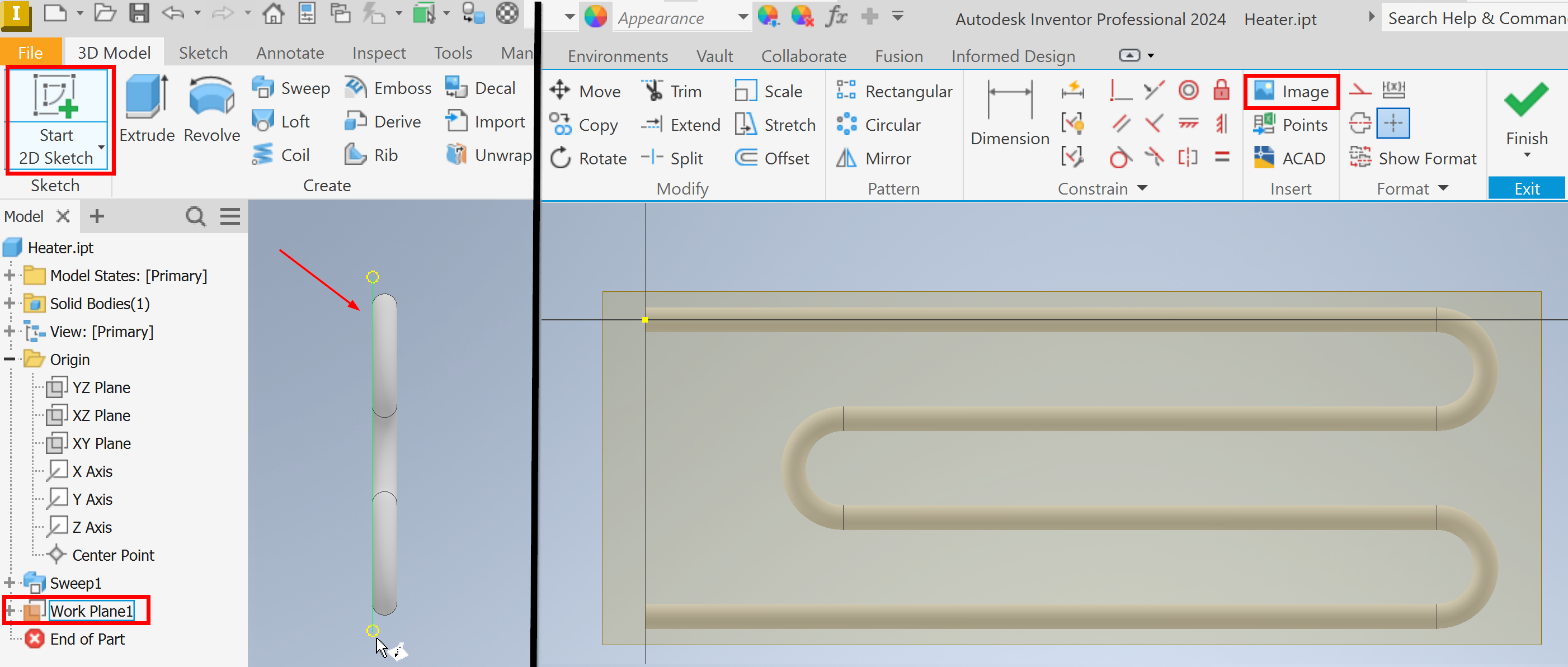 How to apply a gradient color appearance to an Inventor model