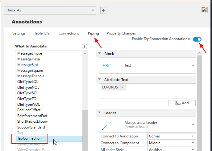 How to annotate eccentric stub-in connections in Isometric drawings of AutoCAD Plant 3D