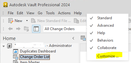 Vault Client crashes by changing the menu customization