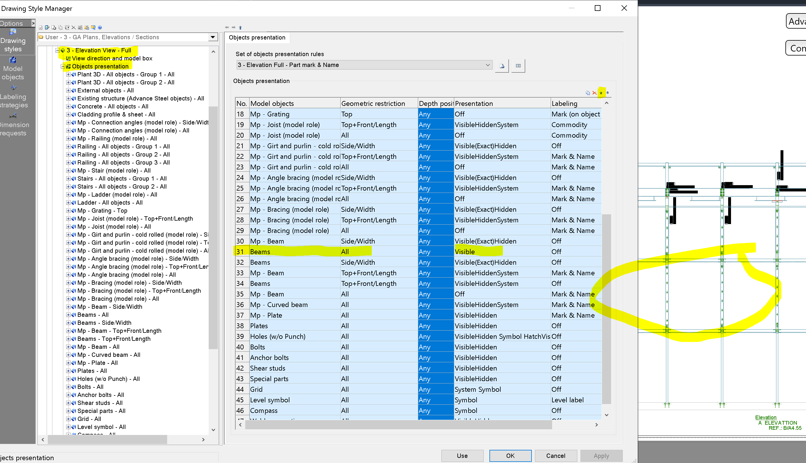 Some element parts are not showing on General Arrangement drawings in ...