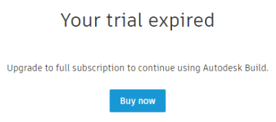 "Your trial expired" when attempting to access ACC
