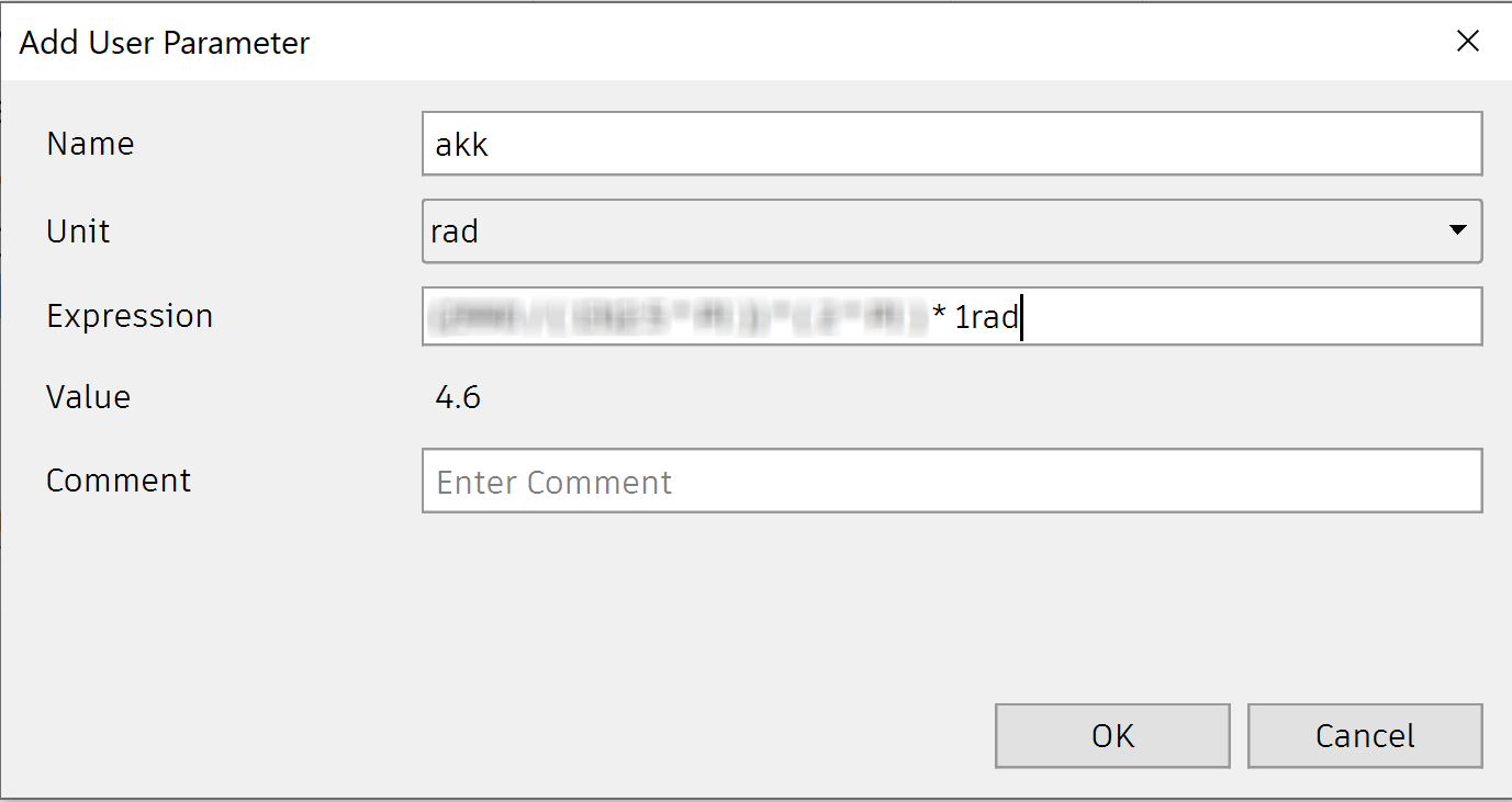 Fusion shows red when expression for plane at angle is in radians