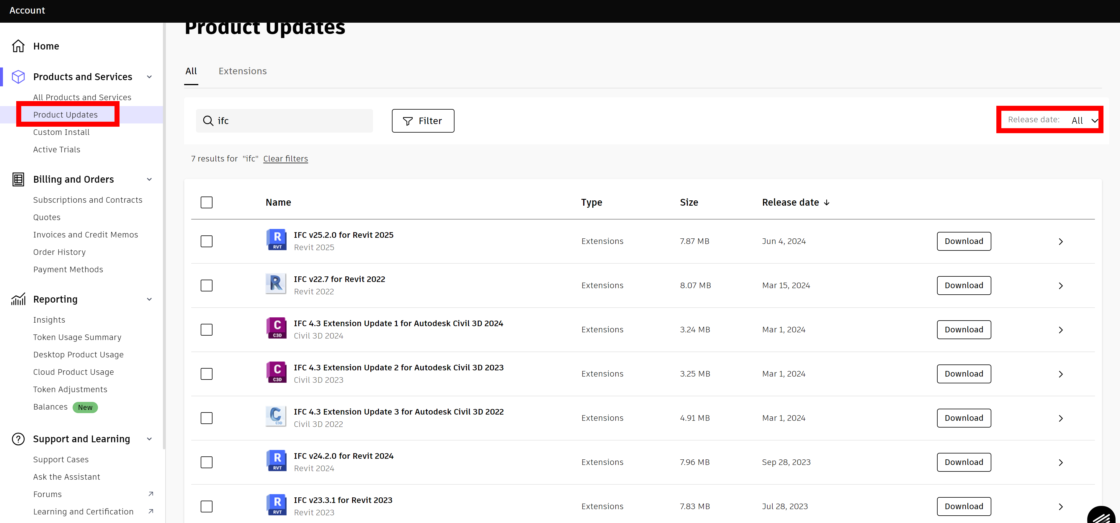 Download the latest IFC exporter for Revit