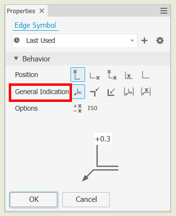 In Edge Symbol dialog window the row General Indication is missing in ...