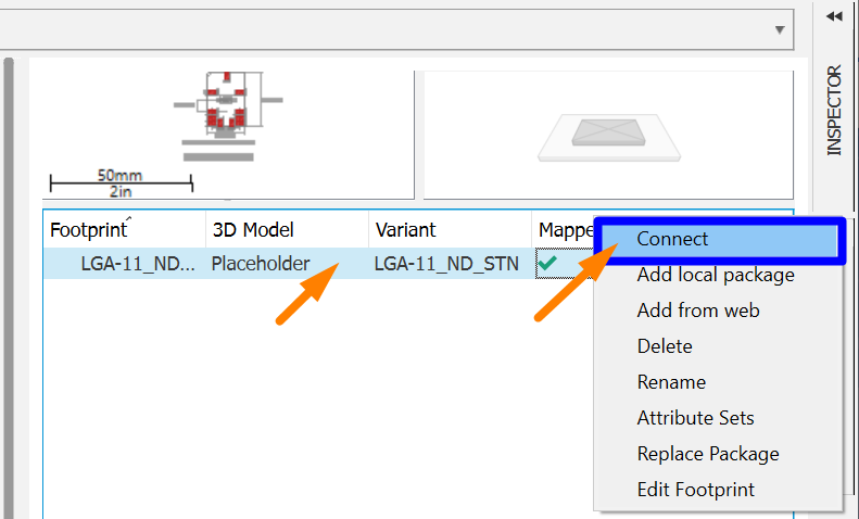 COM pins mismatch with center pads in Fusion Electronics library