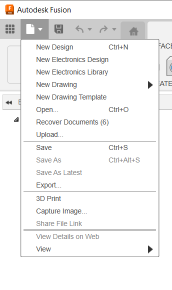 Share file link option dimmed in Fusion