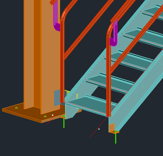 How to modify the base level of handrail post within joint macro in Advance Steel